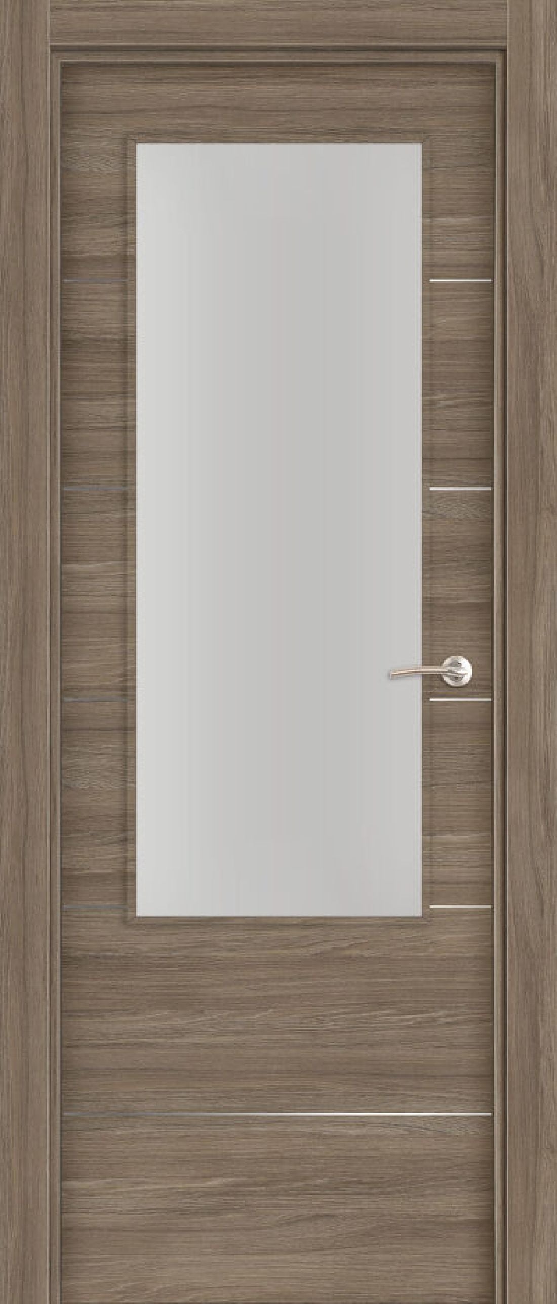 PUERTA LAMINADA BLOCK Vidrieras Fresado Viva Metal - Roble Cofee